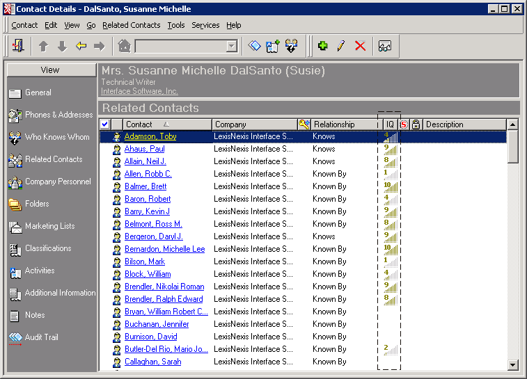 Relationship Concepts in the Windows Client – InterAction Windows Client