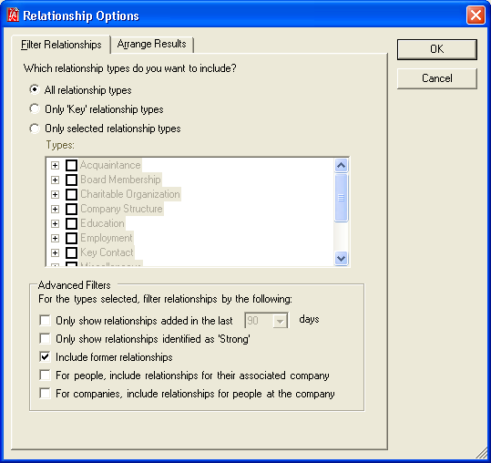 Relationships – InterAction Windows Client