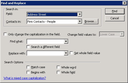 Finding and Replacing Contact Data – InterAction Windows Client