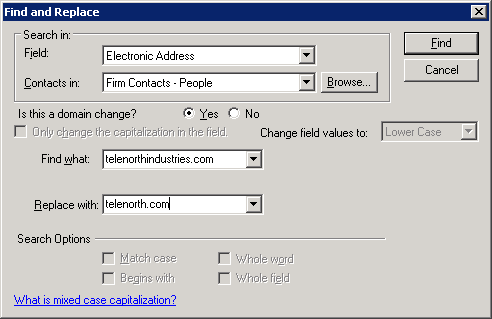 Using Find and Replace to Update Contact Information – InterAction Windows Client