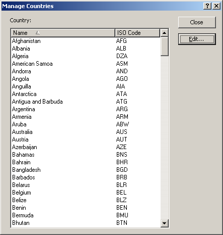 Country Configuration – InterAction Windows Client