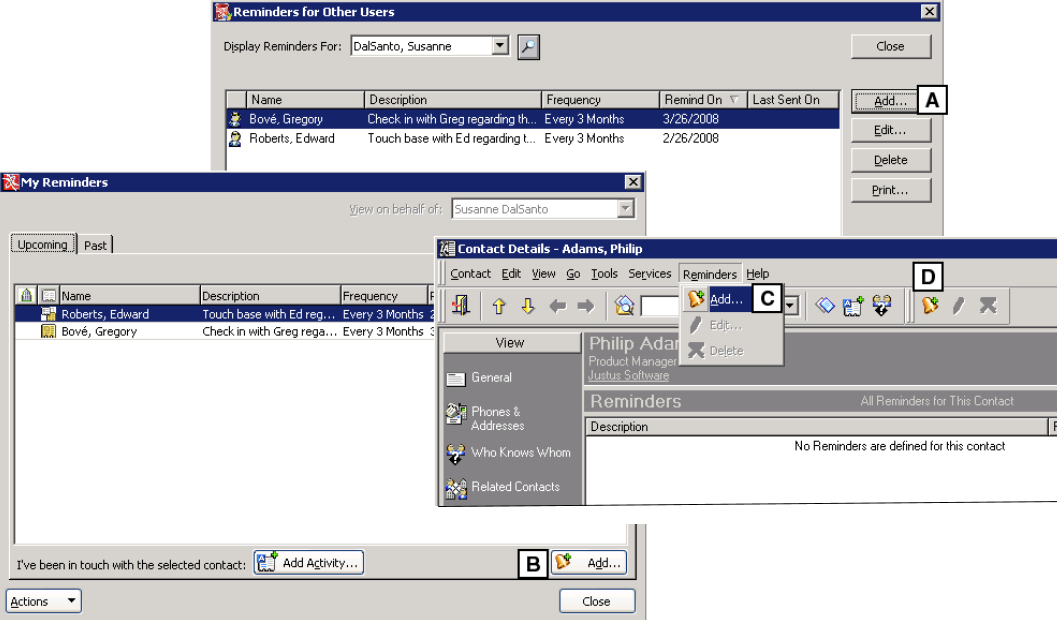 InterAction Reminders – InterAction Windows Client